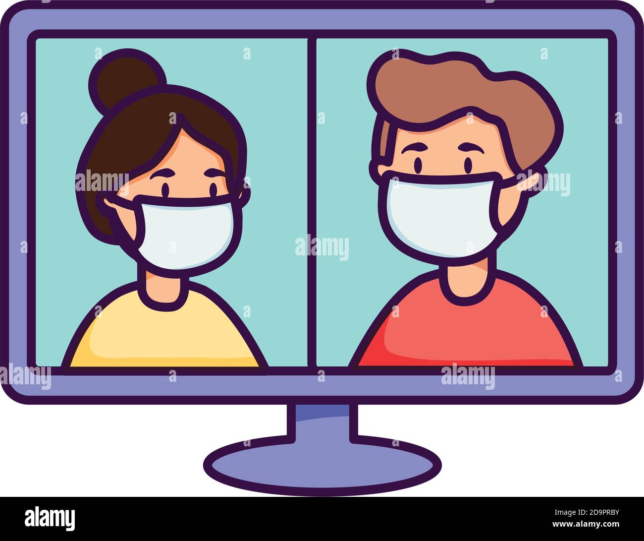 Business video conference masks hi-res stock photography and images - Alamy