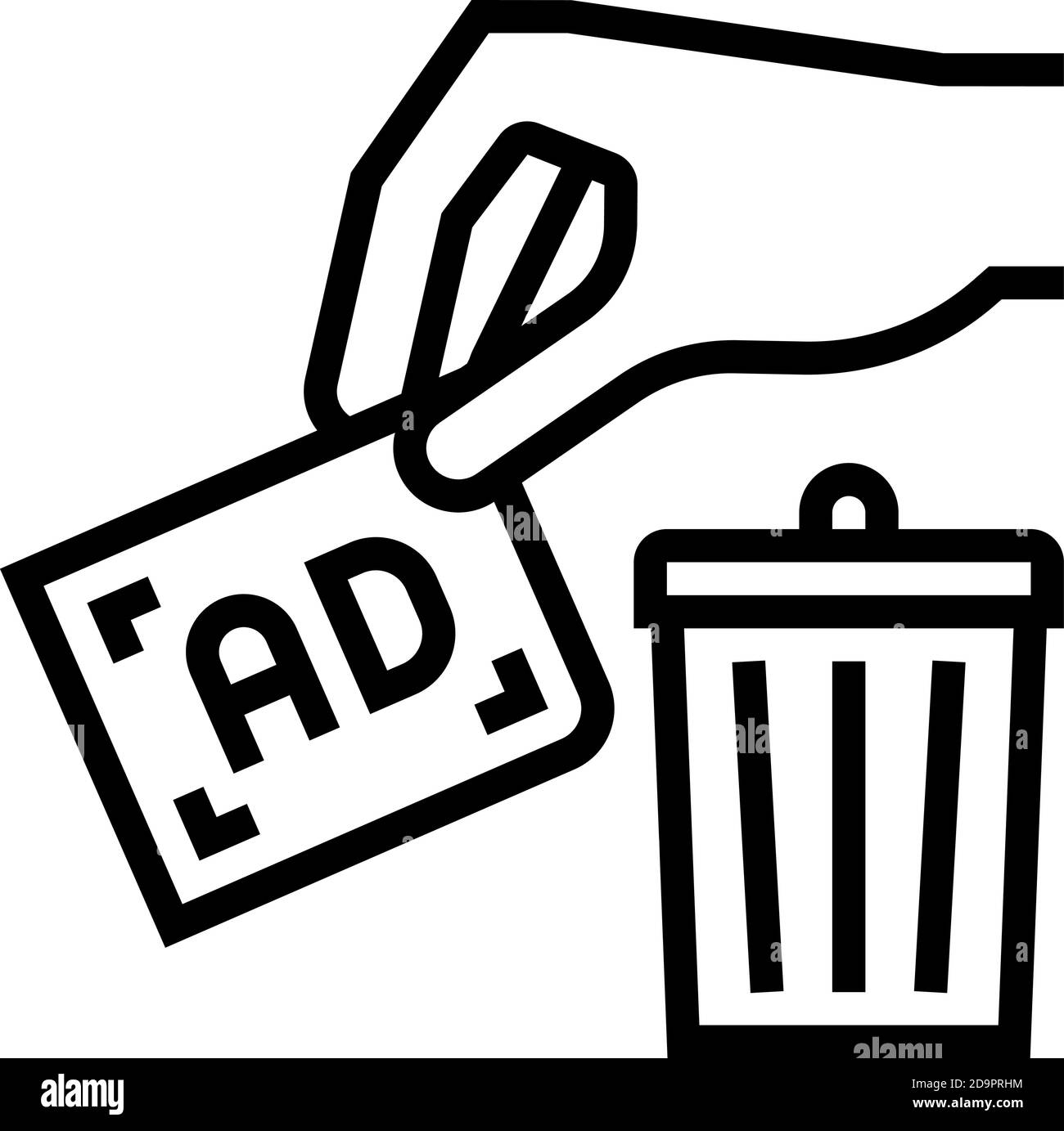 toss out advertisement line icon vector illustration Stock Vector Image ...