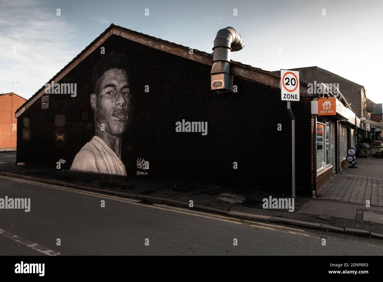 Marcus Rashford mural by Akse p19. Withington, Manchester. The mural ...
