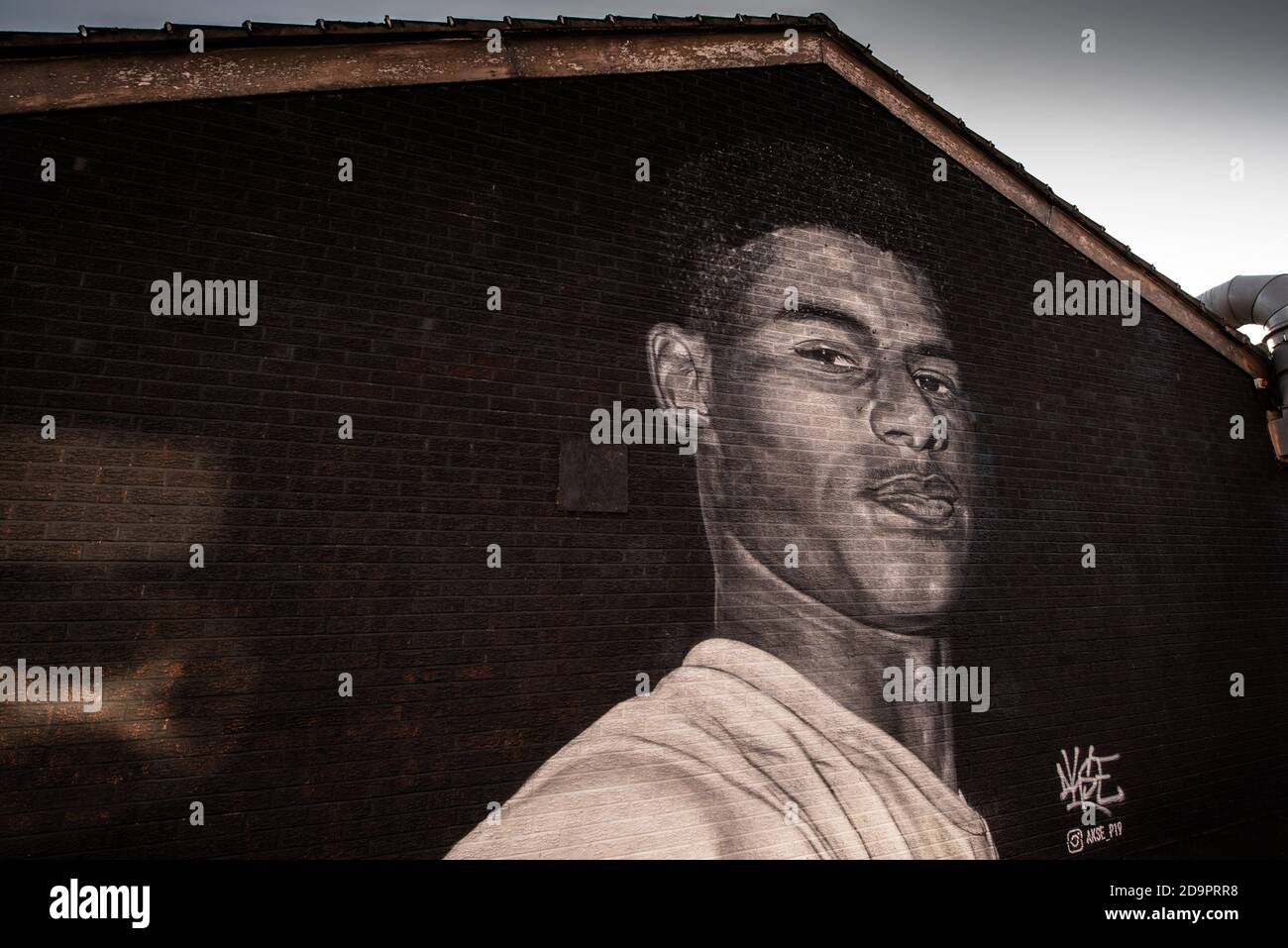 Marcus Rashford mural by Akse p19. Withington, Manchester. The mural ...