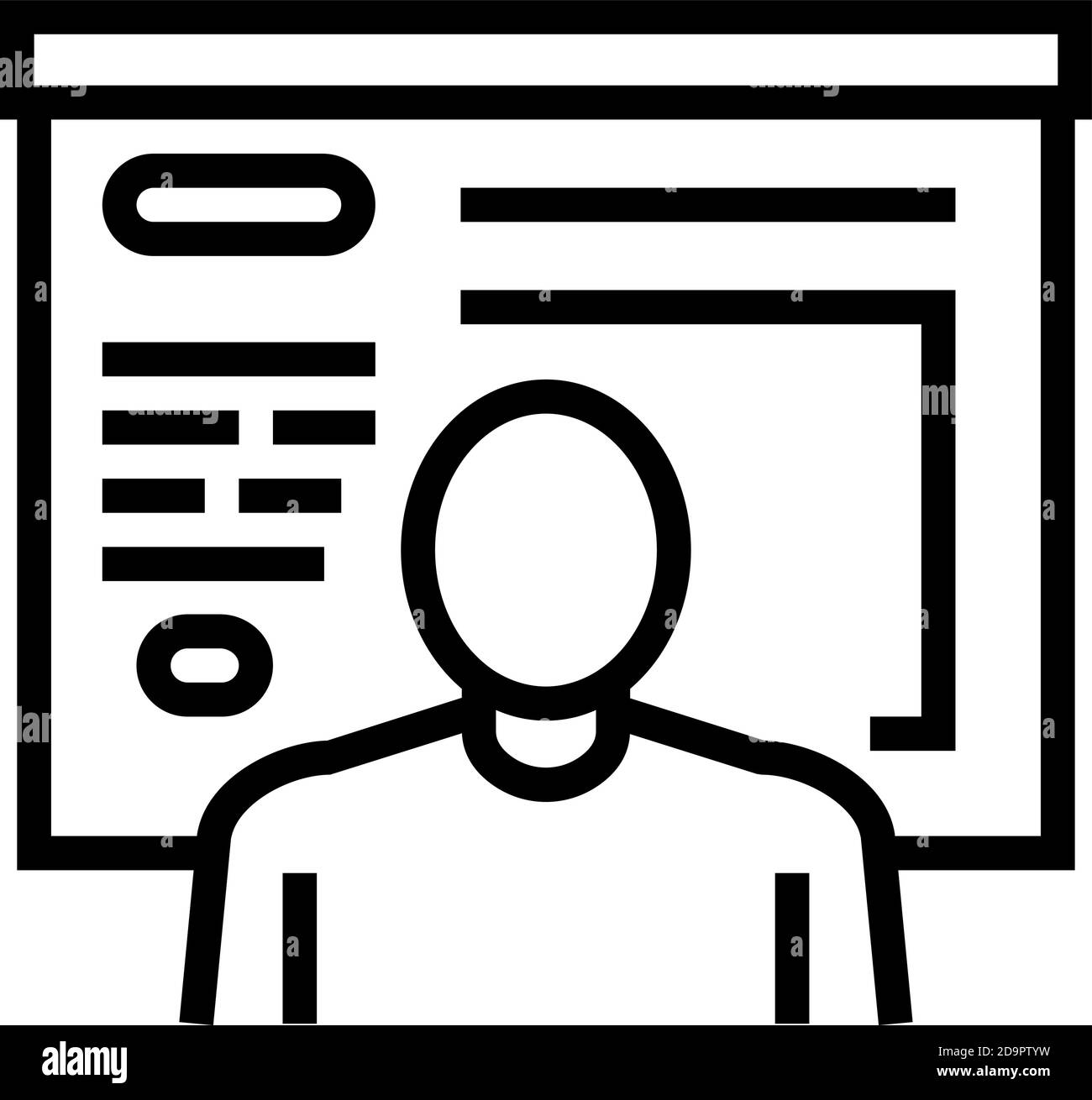 human presentation line icon vector illustration sign Stock Vector ...