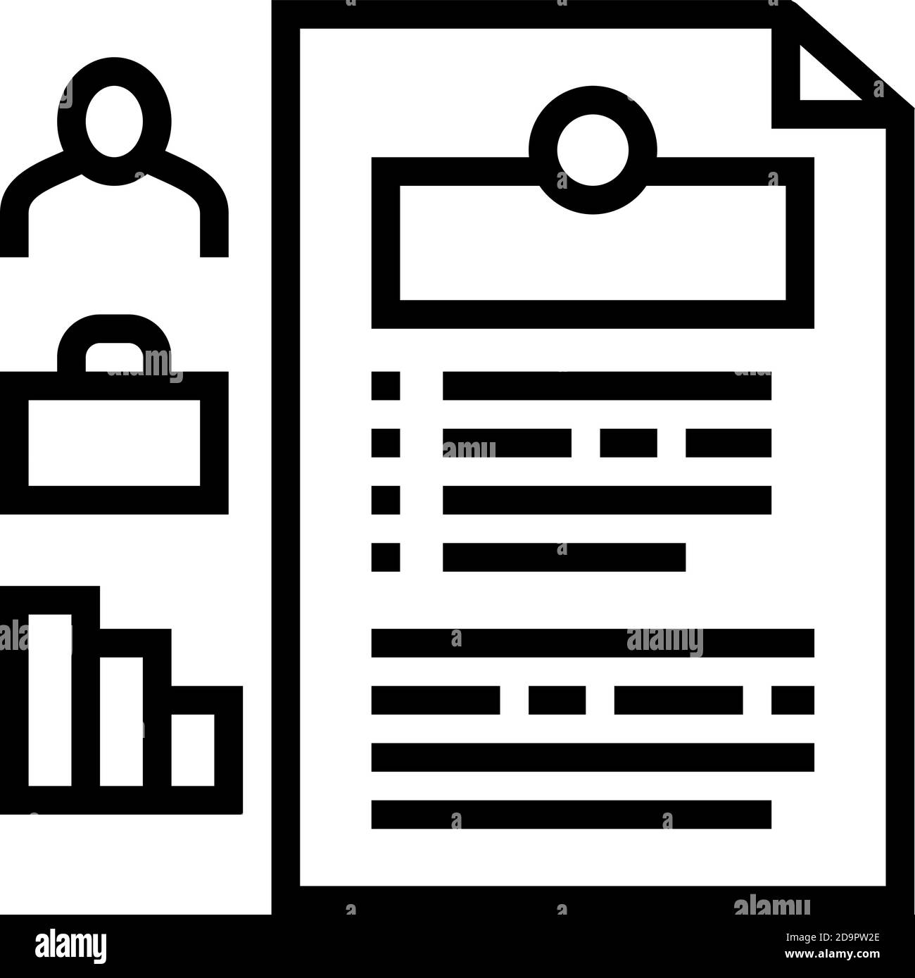 employee cv line icon vector illustration sign Stock Vector Image & Art ...