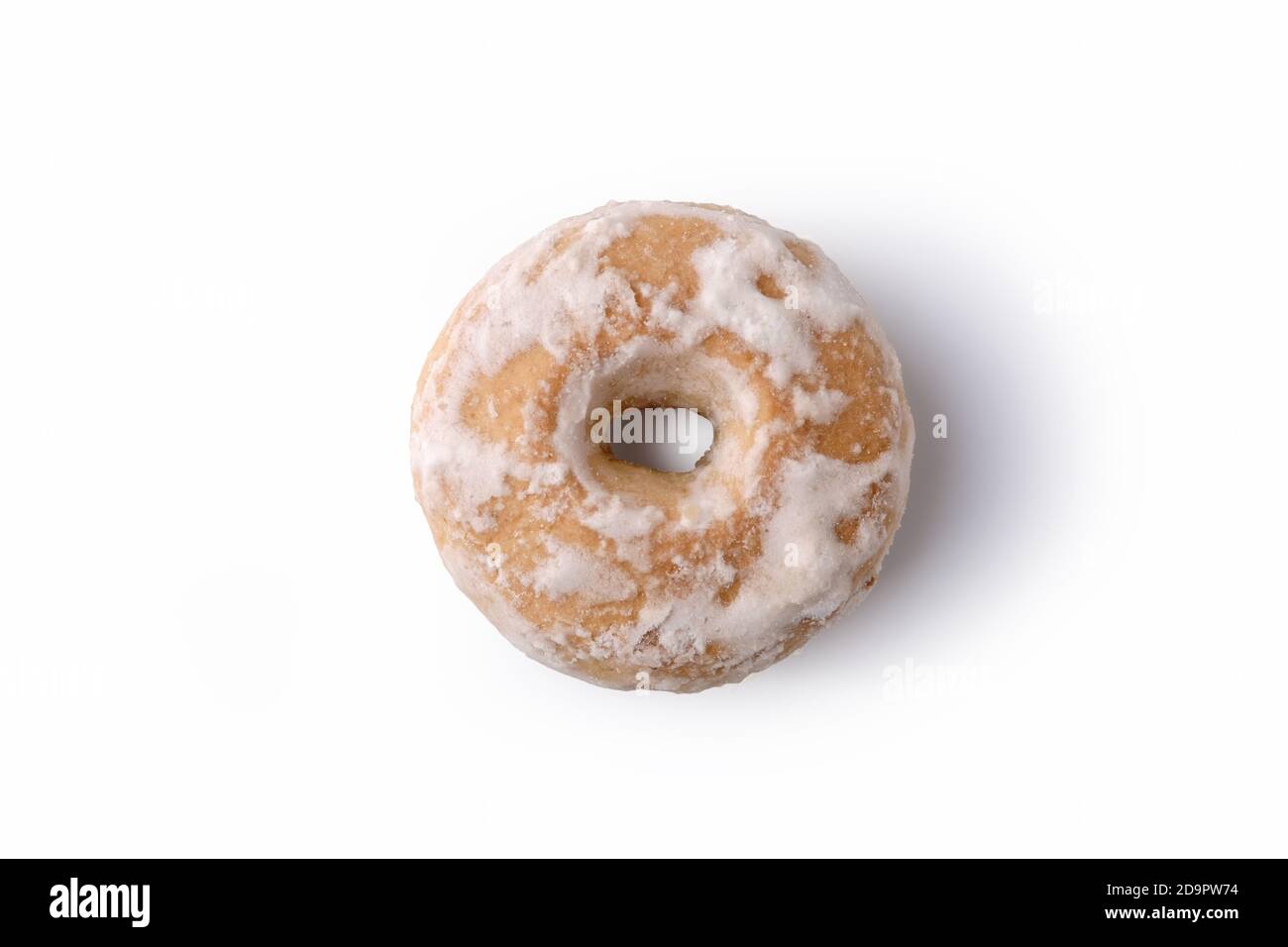 Traditional round gingerbread isolated on white. Close up and space for ...