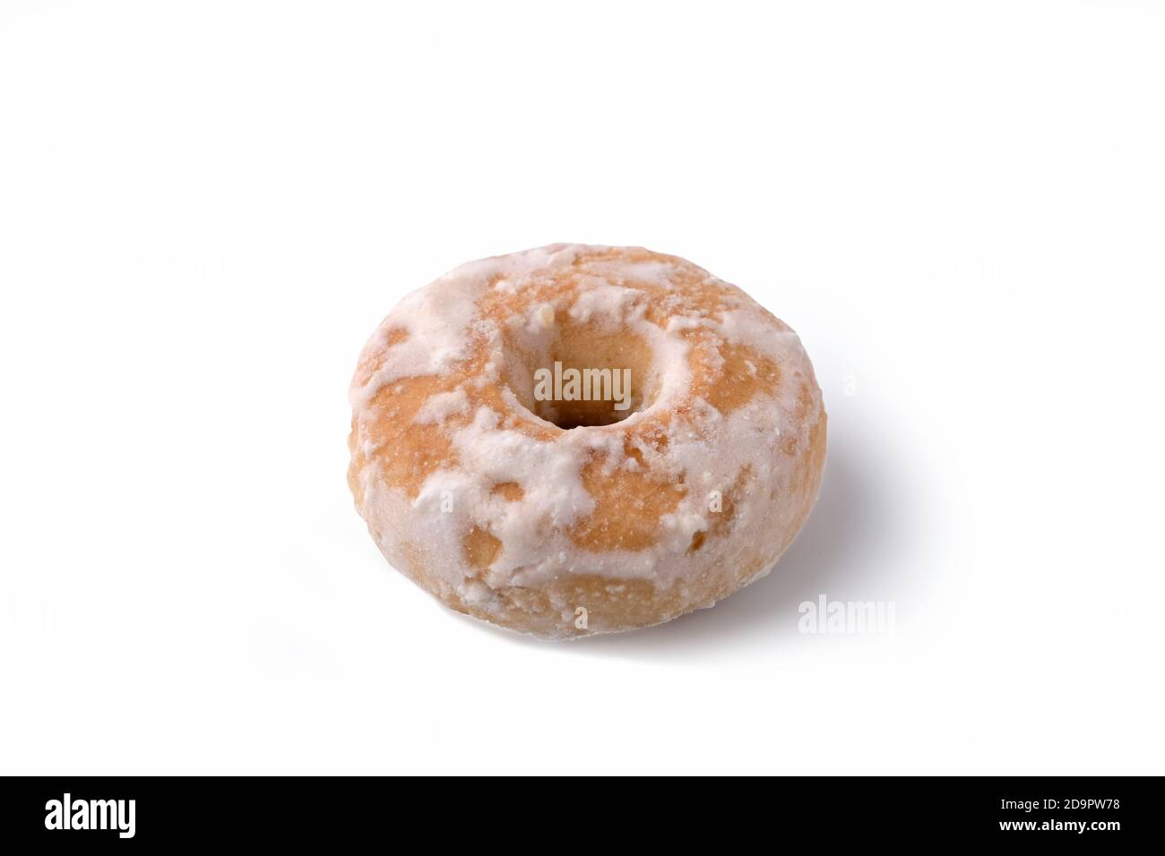 Traditional round gingerbread isolated on white. Close up and space for ...