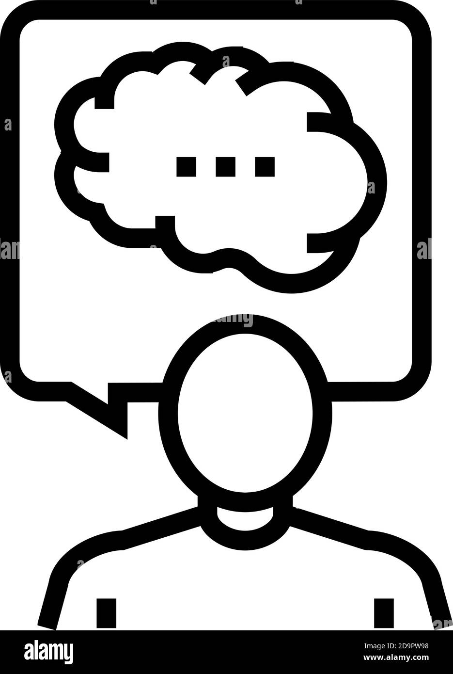 worker knowledge line icon vector illustration sign Stock Vector Image ...