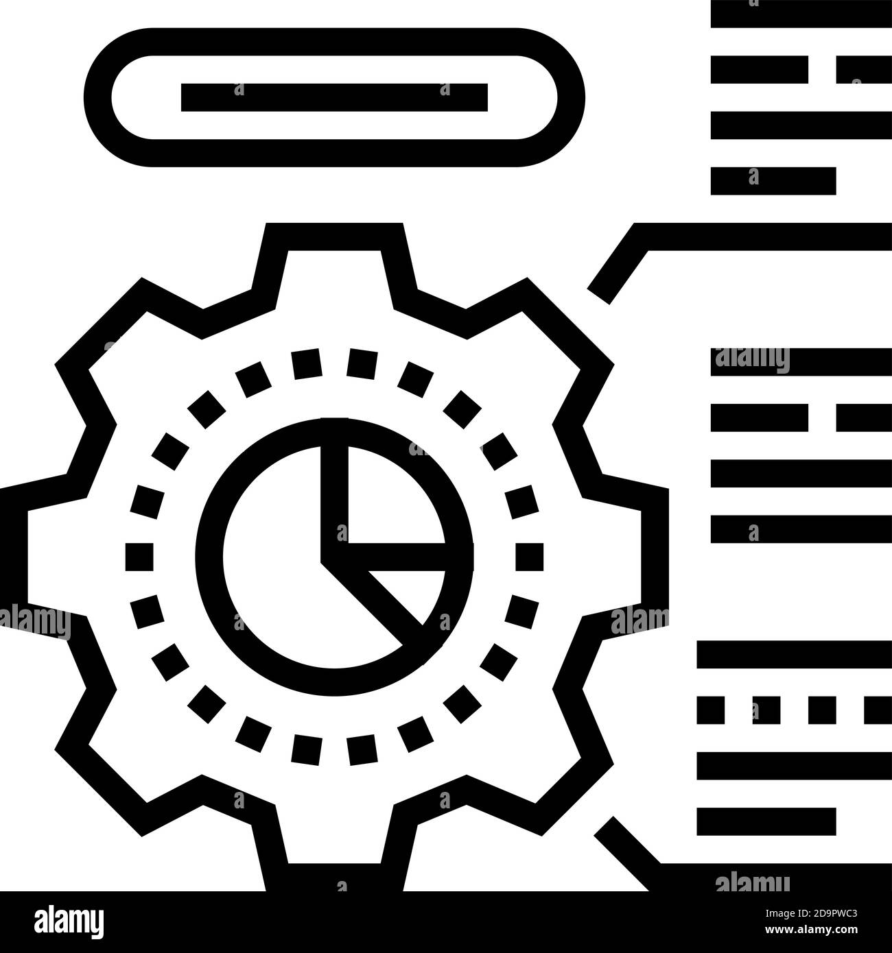employee working process line icon vector illustration Stock Vector ...