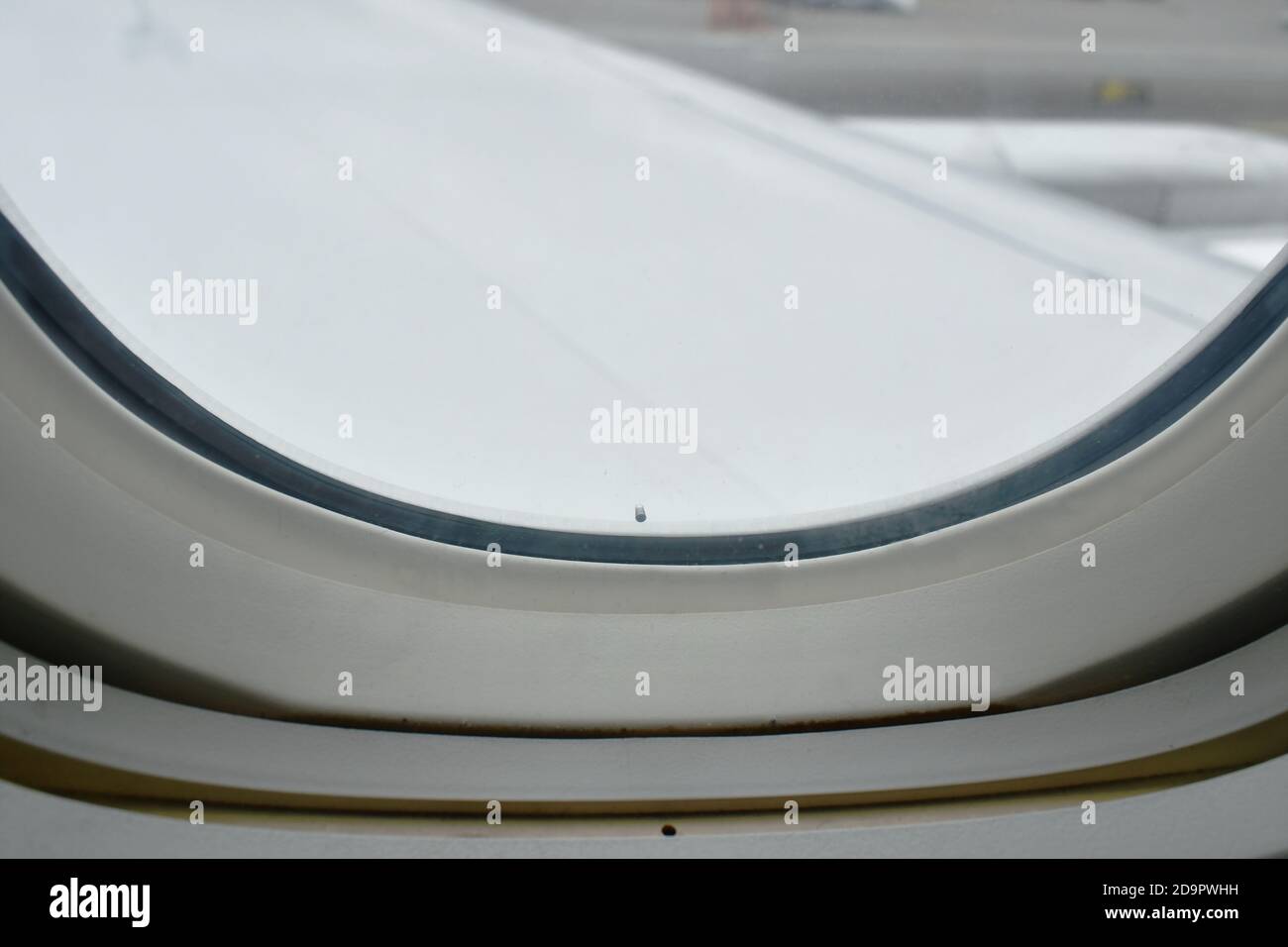 close up of plane window frame height in sky Stock Photo - Alamy