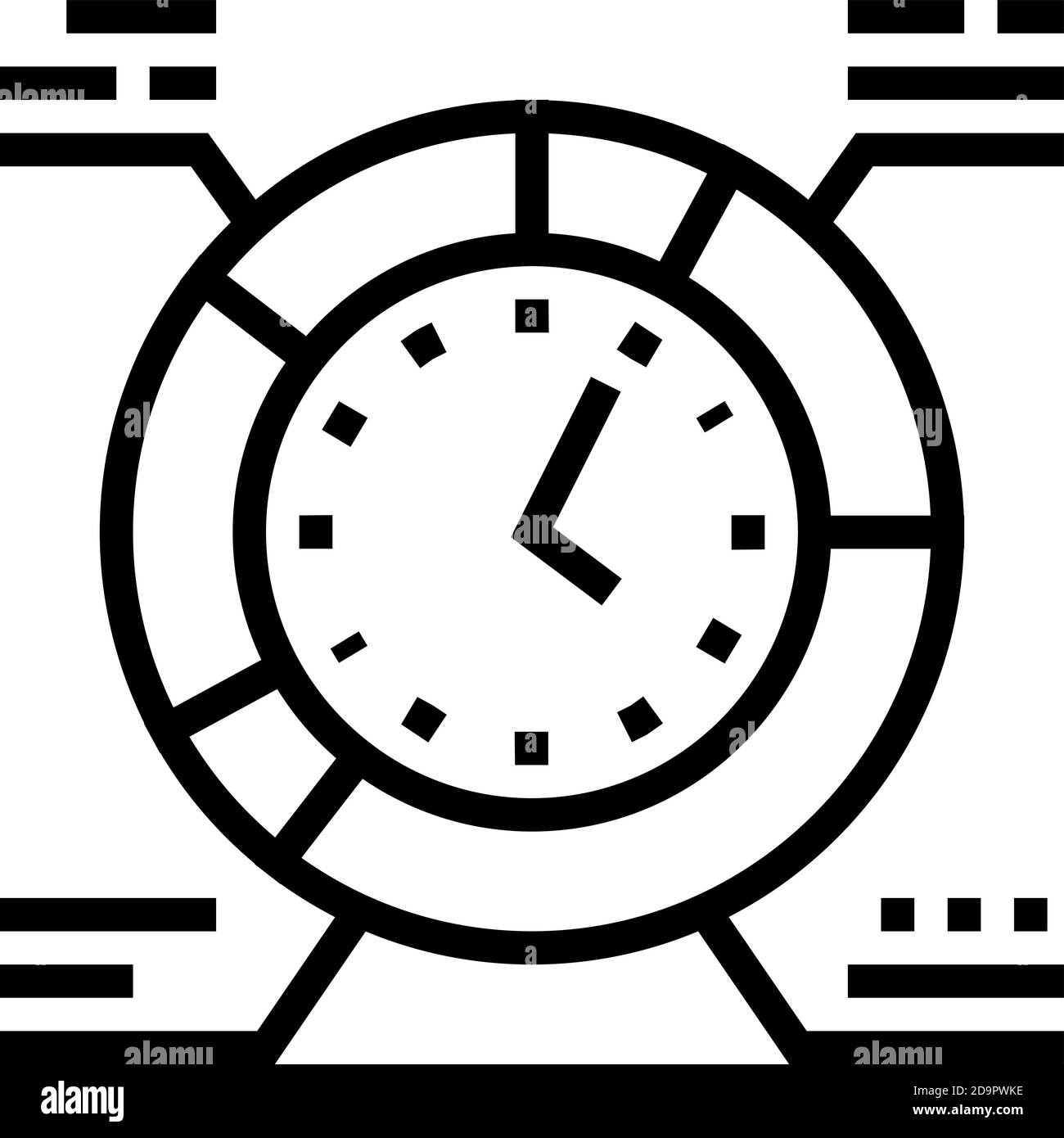 work schedule line icon vector illustration sign Stock Vector Image ...