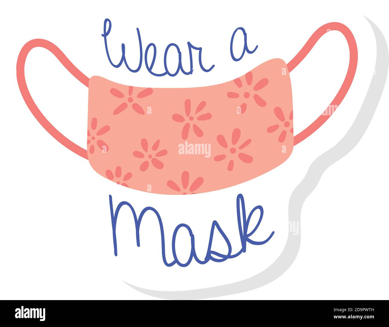 use your mask lettering campaign with medical mask vector illustration ...