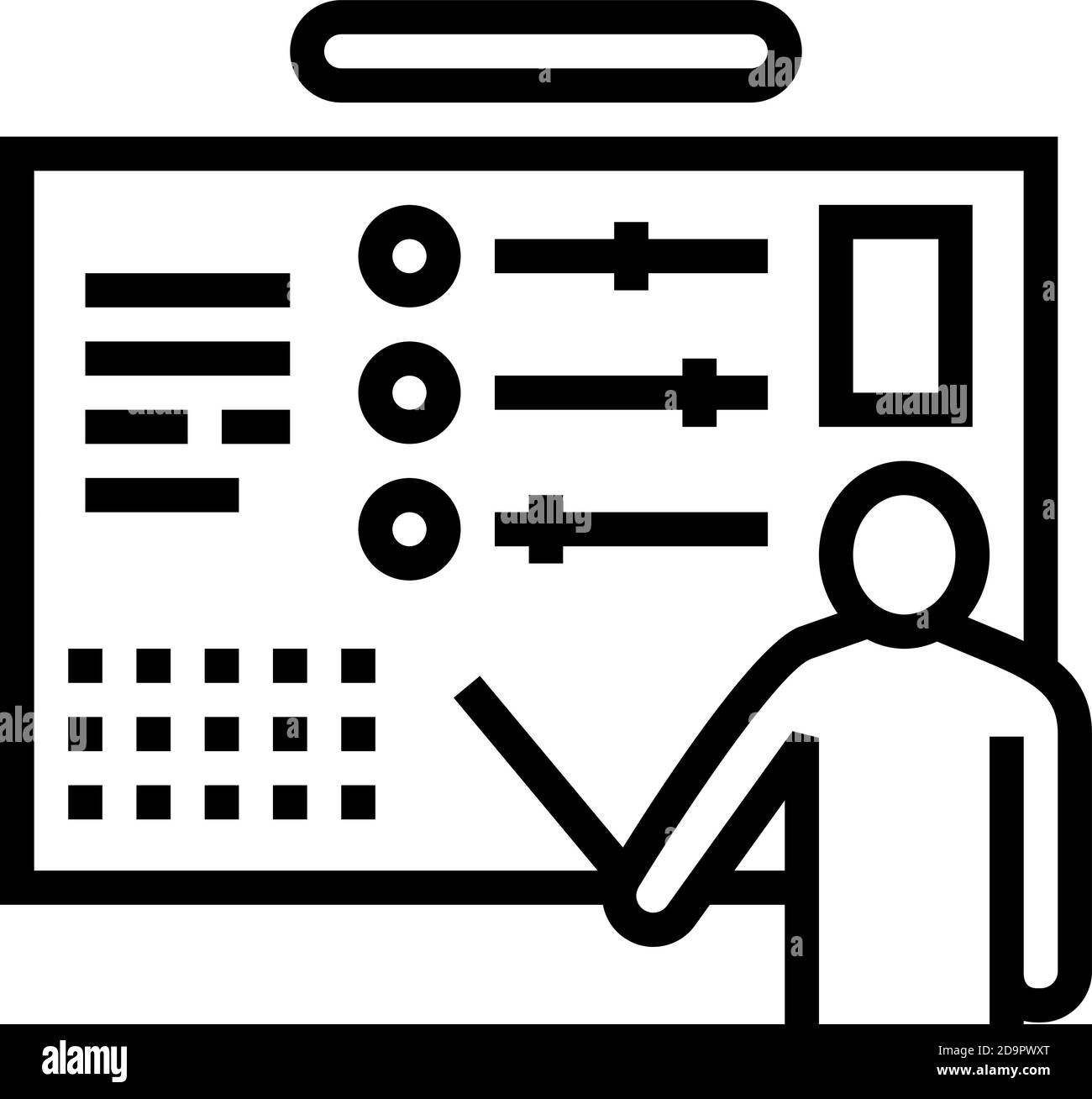 human represent cv line icon vector illustration Stock Vector Image ...