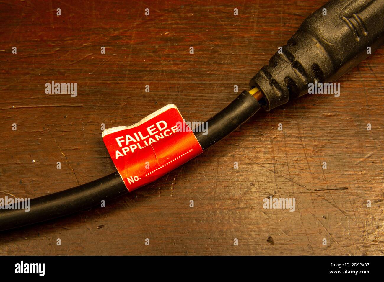 A 'failed appliance' cable that failed PAT testing (portable appliance ...