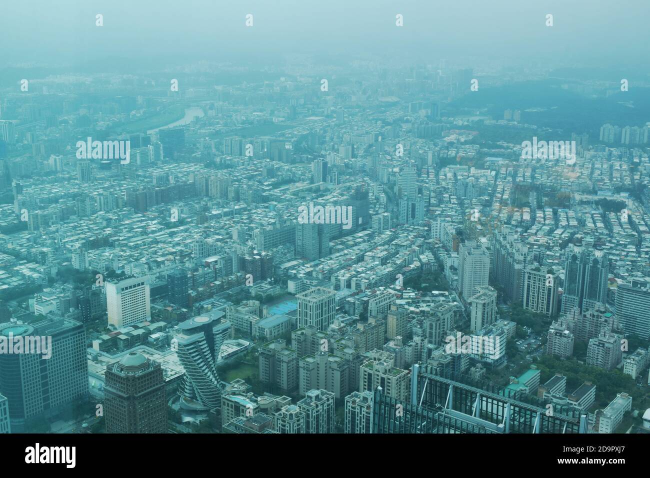 top view of Taipei cityscape from tallest building in Taiwan Stock ...