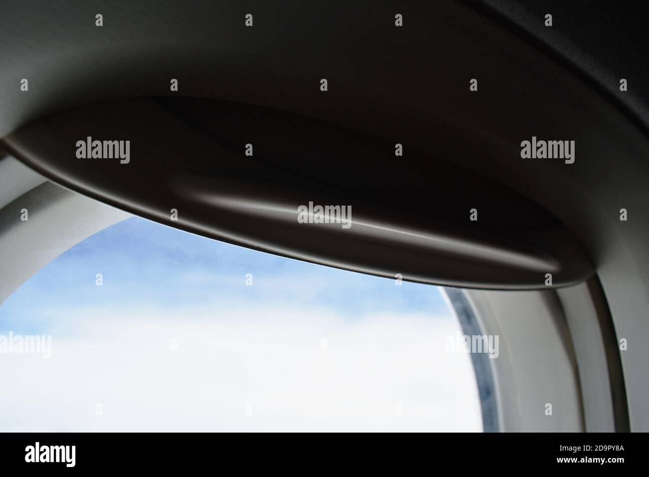 close up of plane window frame height in sky Stock Photo - Alamy