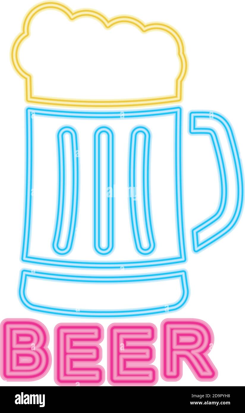 Neon Beer Sign High Resolution Stock Photography and Images - Alamy