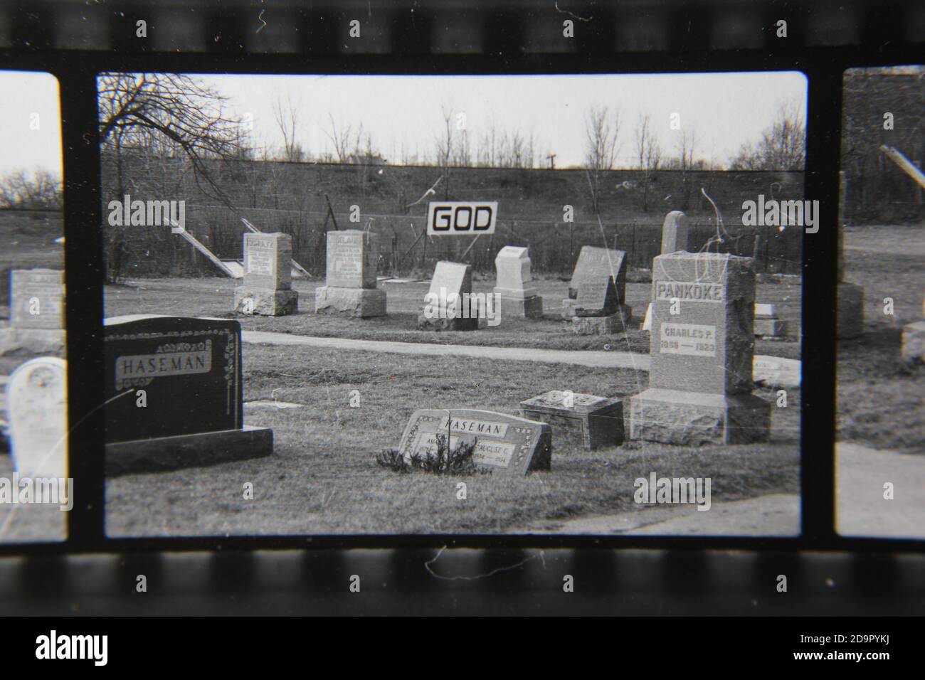 Fine 1970s vintage black and white photography of a cemetery full of ...