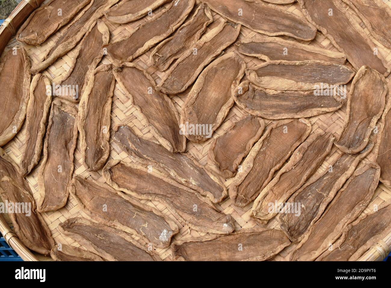 dry salty slice cabbage Chinese food preservation on sack Stock Photo ...