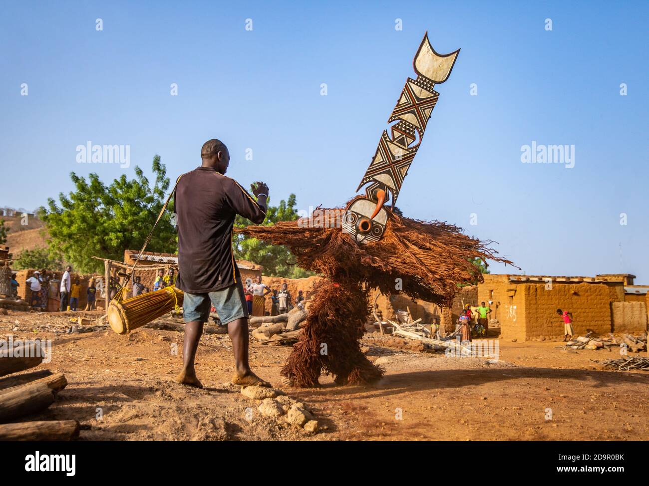 Dances With Nwantantay Masks Of Bwa People, Burkina Faso Stock Photo ...