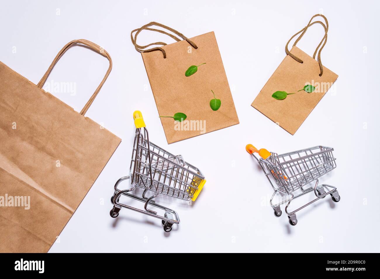 mini shopping cart, eco-friendly paper bag for shopping in hypermarkets ...