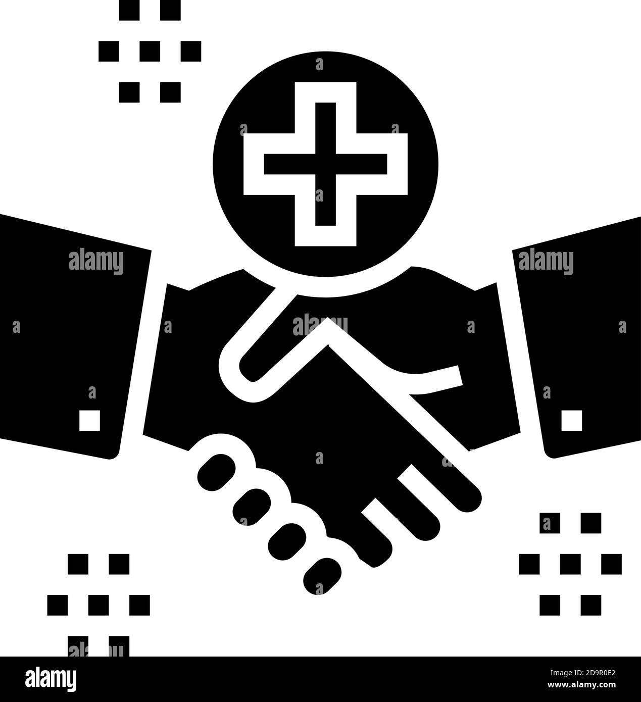 handshake thank you glyph icon vector illustration Stock Vector Image ...