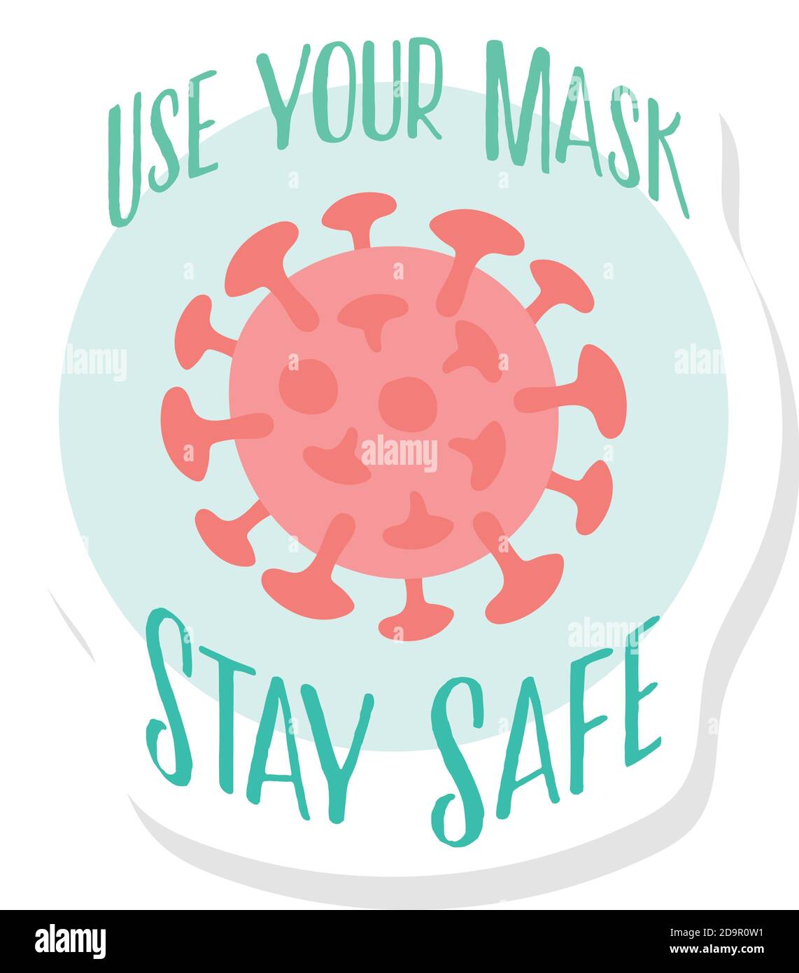use your mask lettering campaign with covid19 particle vector ...