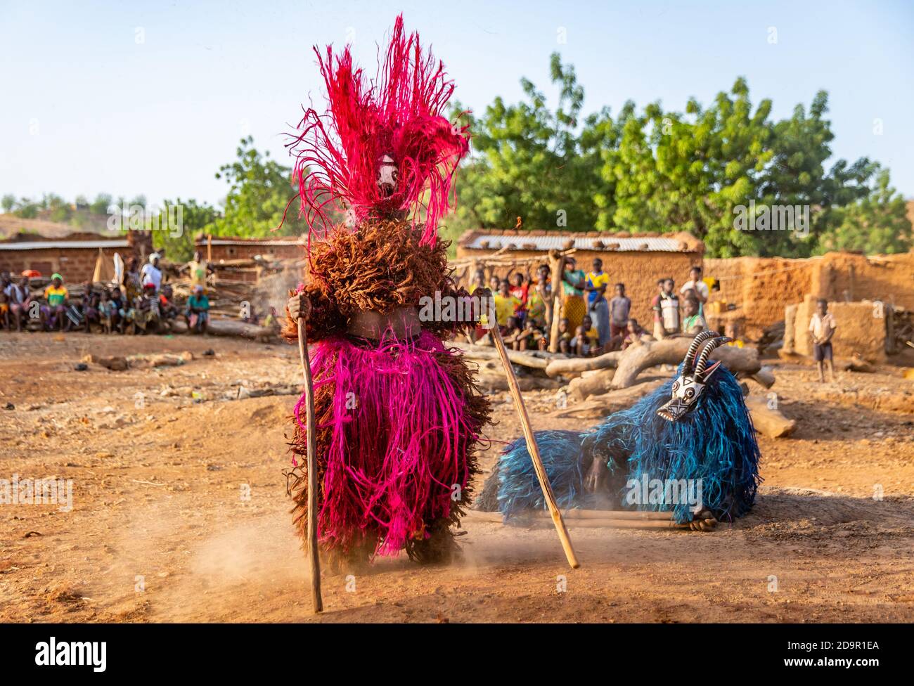Dances With Animal Masks Of Bwa People, Burkina Faso Stock Photo - Alamy