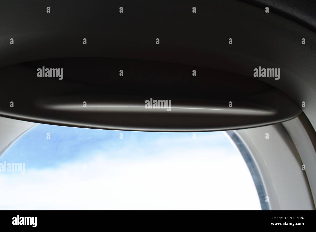 close up of plane window frame height in sky Stock Photo - Alamy