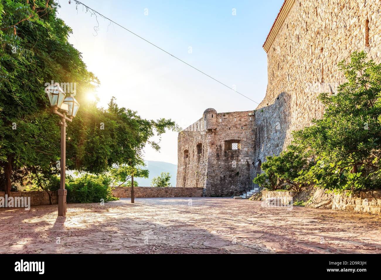 Citadel Fortress of Budva in Montenegro, sunrise view Stock Photo - Alamy