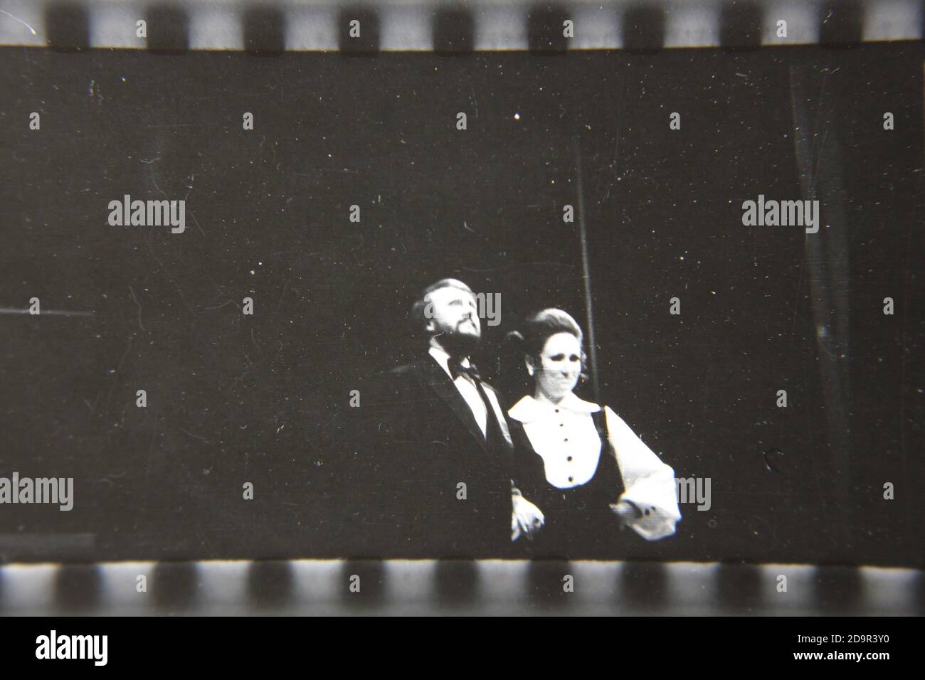 Fine 1970s vintage black and white photography of an on stage ...