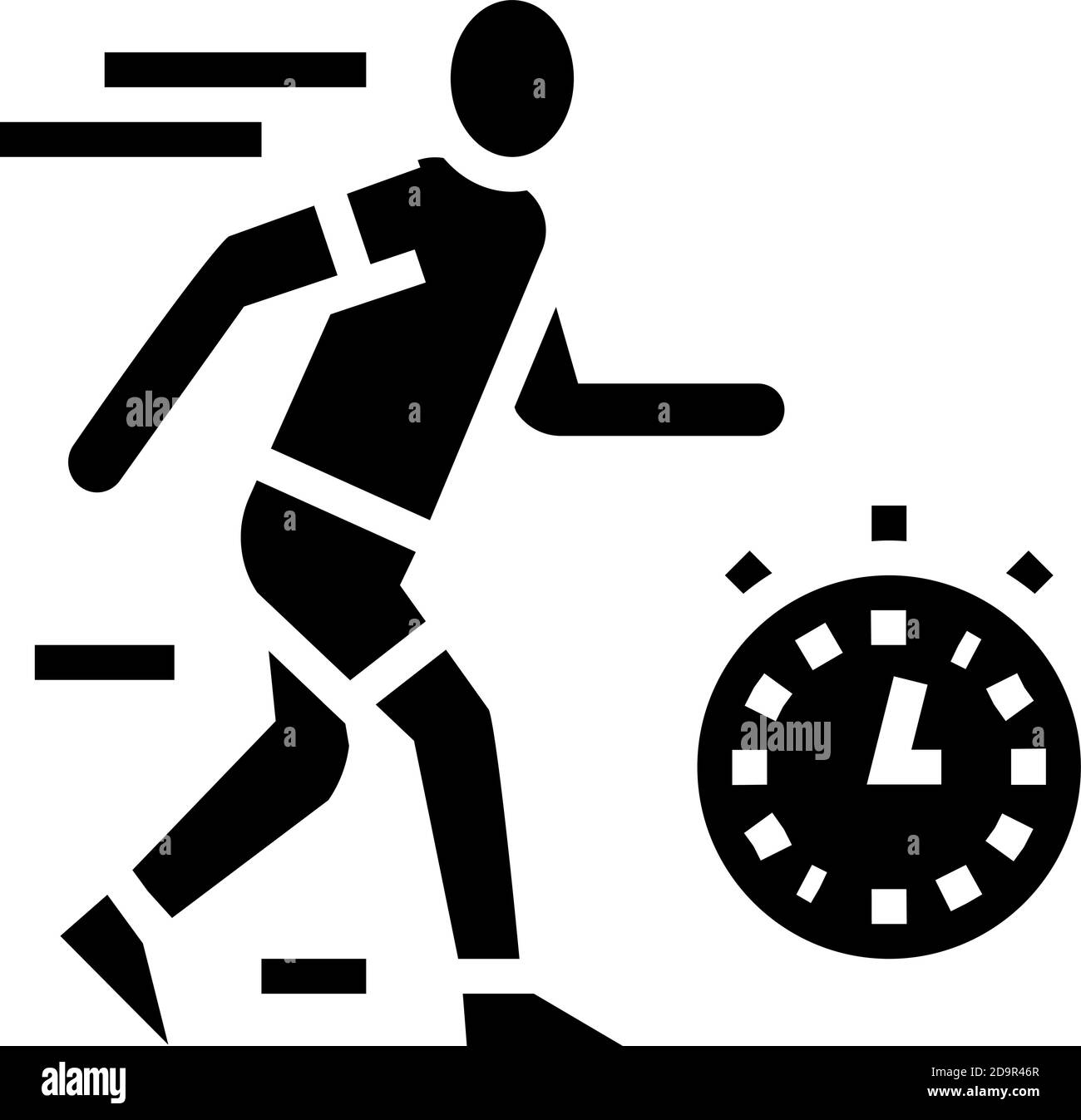 run on time glyph icon vector illustration Stock Vector Image & Art - Alamy