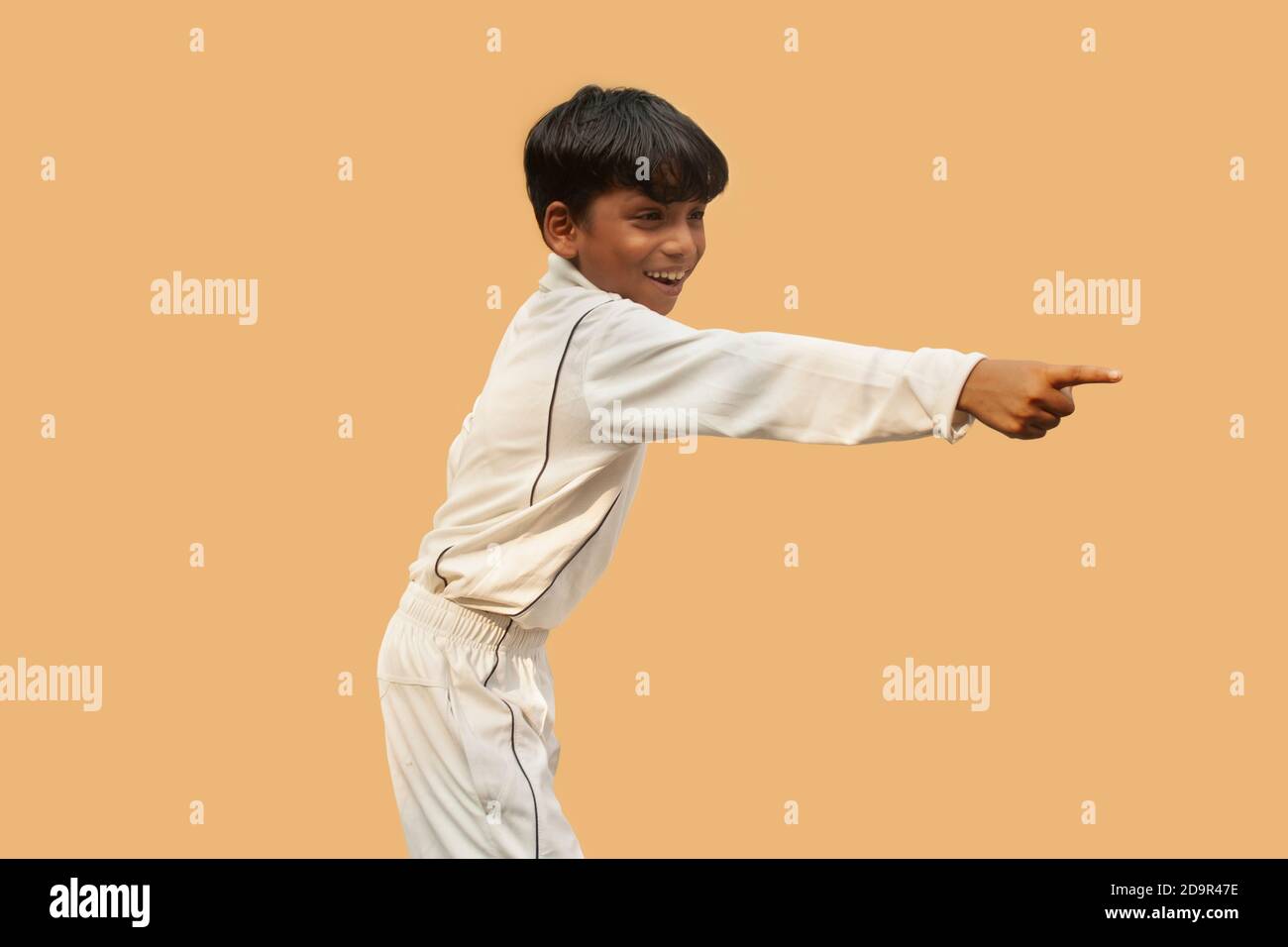 A boy leg before wicket appeal for umpire During a Cricket Game Stock ...