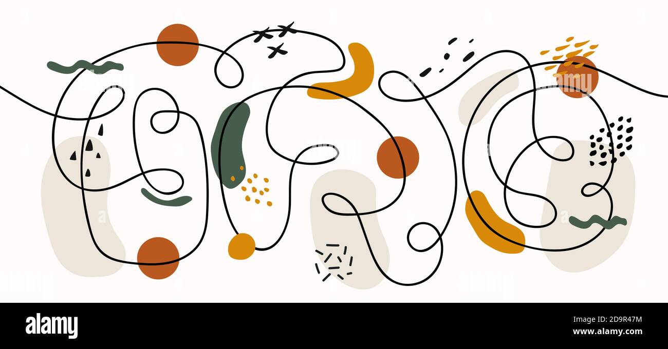 Modern abstract elements set, minimal design, vector illustration Stock ...