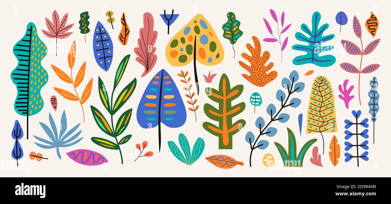 Modern abstract elements set, minimal design, vector illustration Stock ...