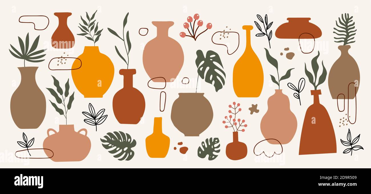 Modern abstract elements set, minimal design, vector illustration Stock ...