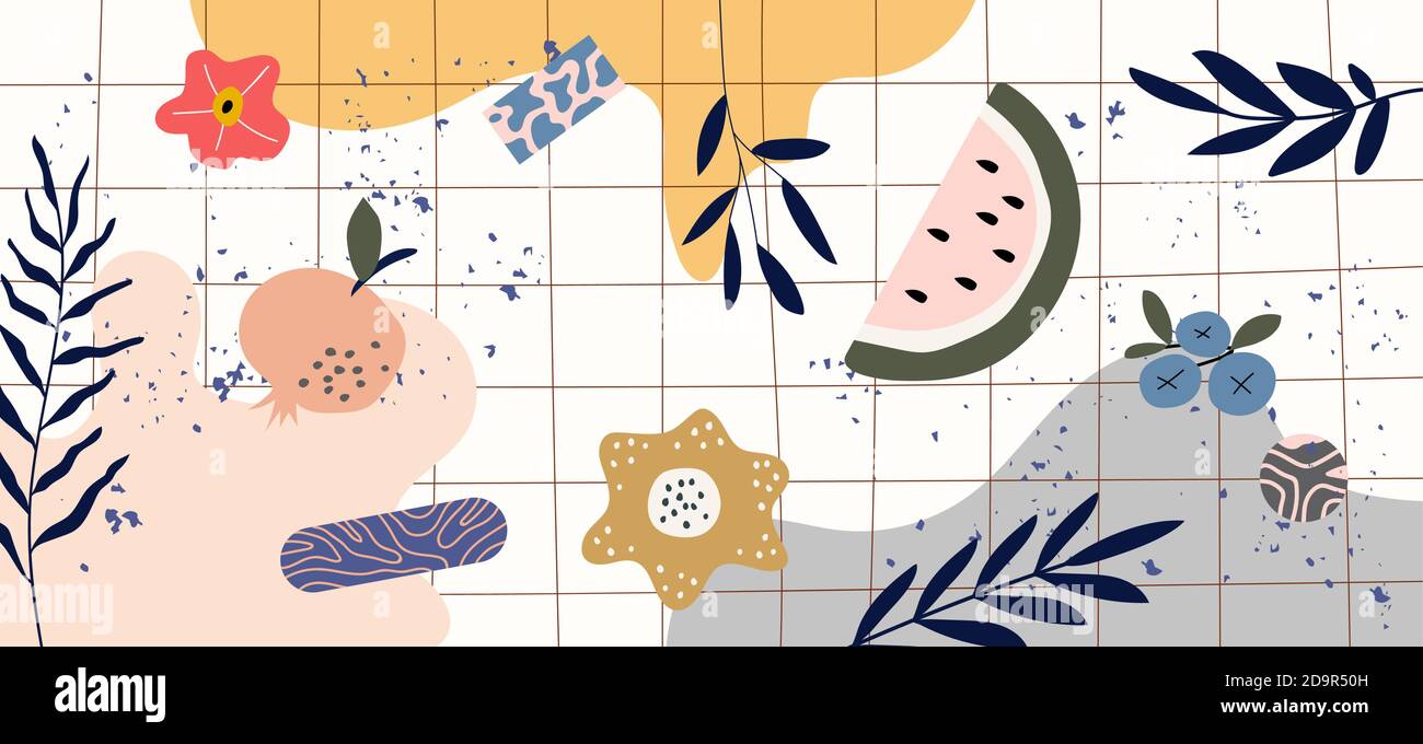 Modern abstract elements set, minimal design, vector illustration Stock ...