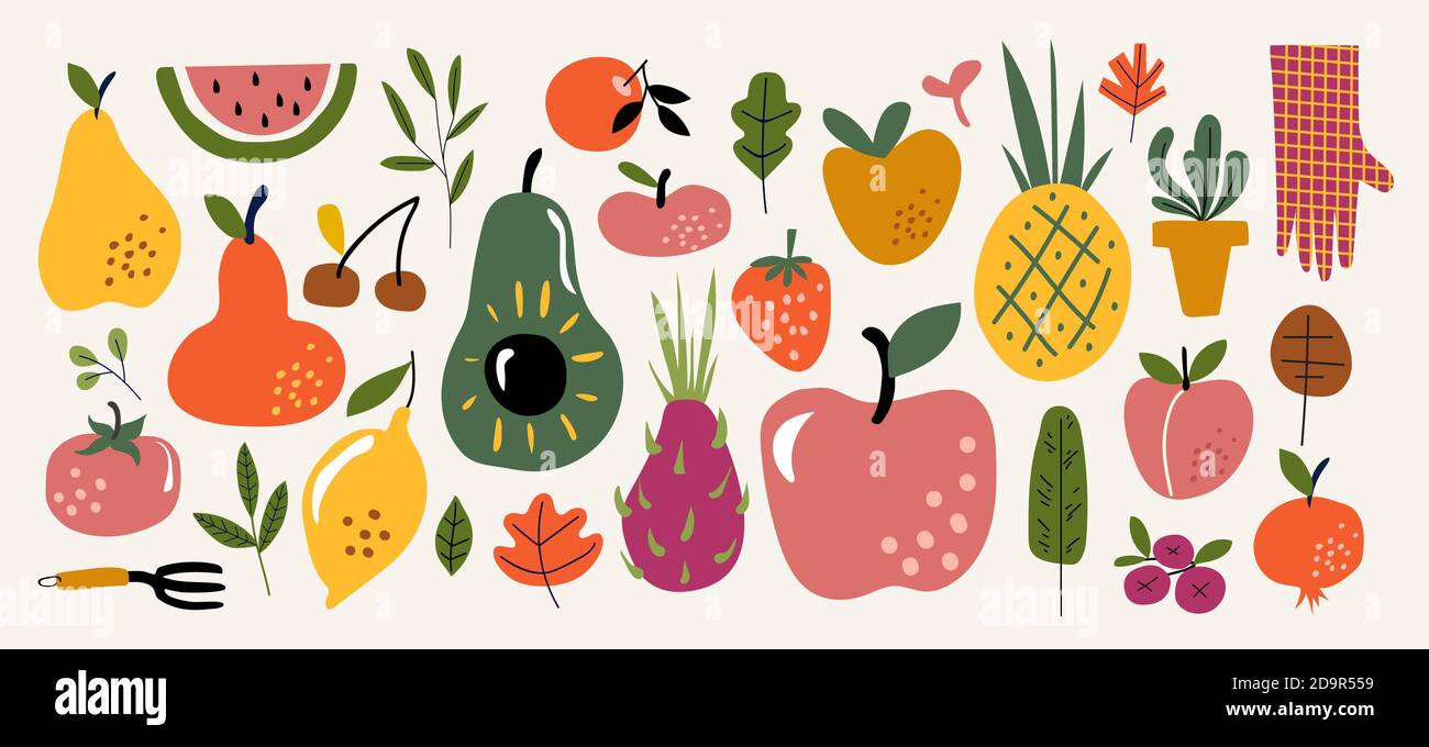 Modern abstract elements set, minimal design, vector illustration Stock ...