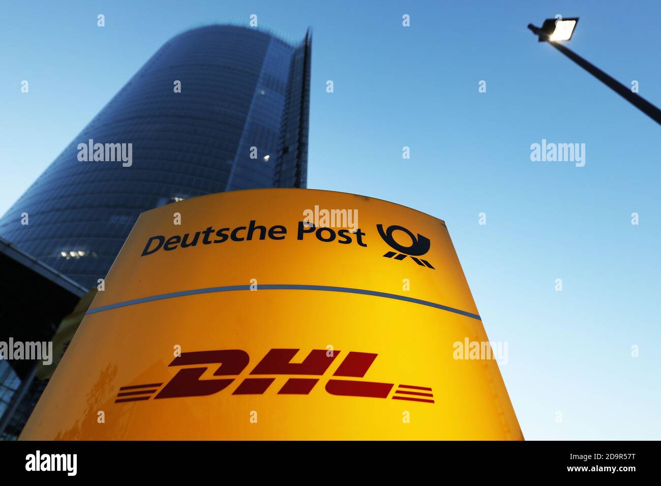 Bonn, Germany. 04th Nov, 2020. The logos of Deutsche Post DHL Group's ...