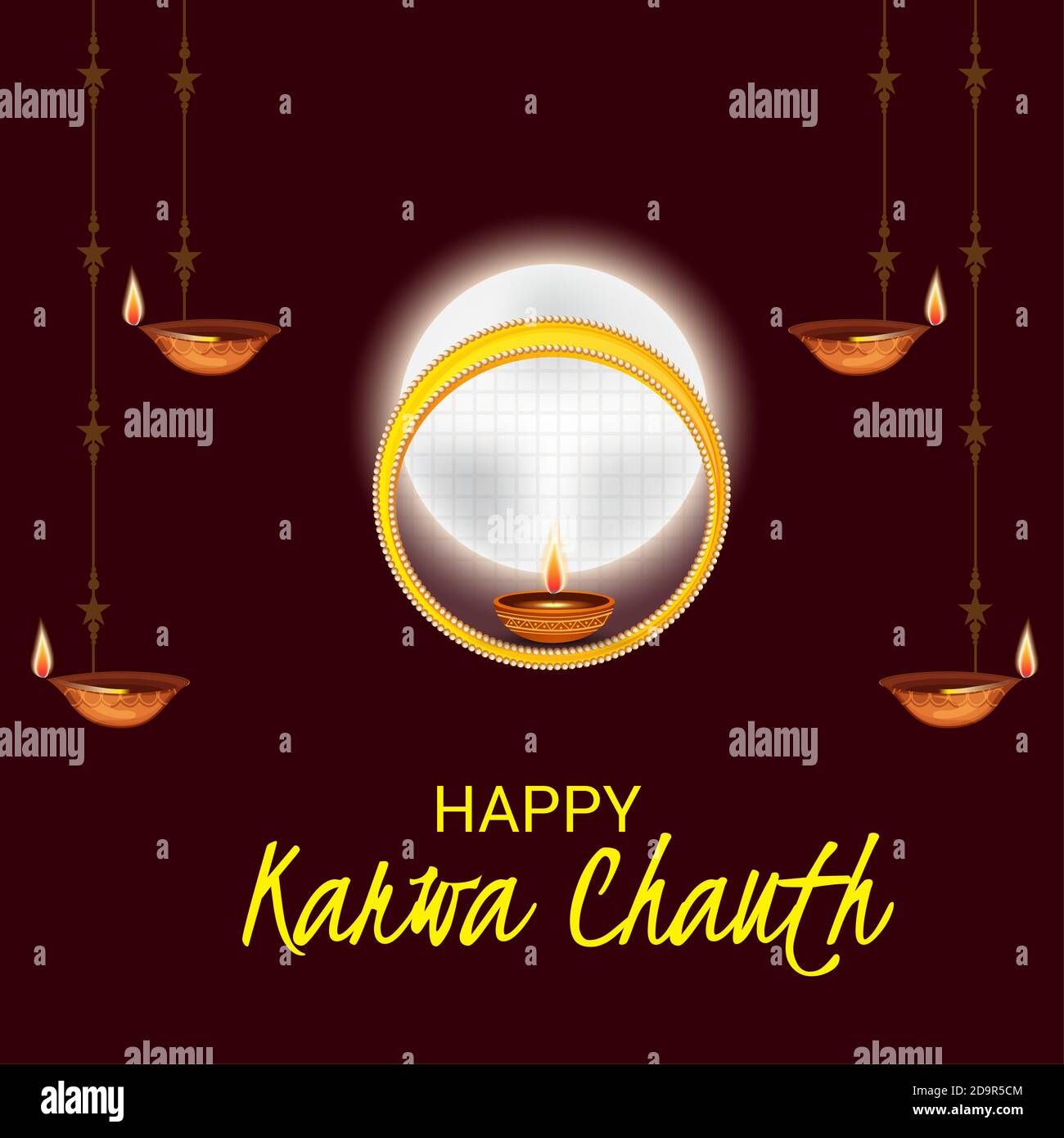 Vector illustration of a Background for indian festival of karwa chauth ...