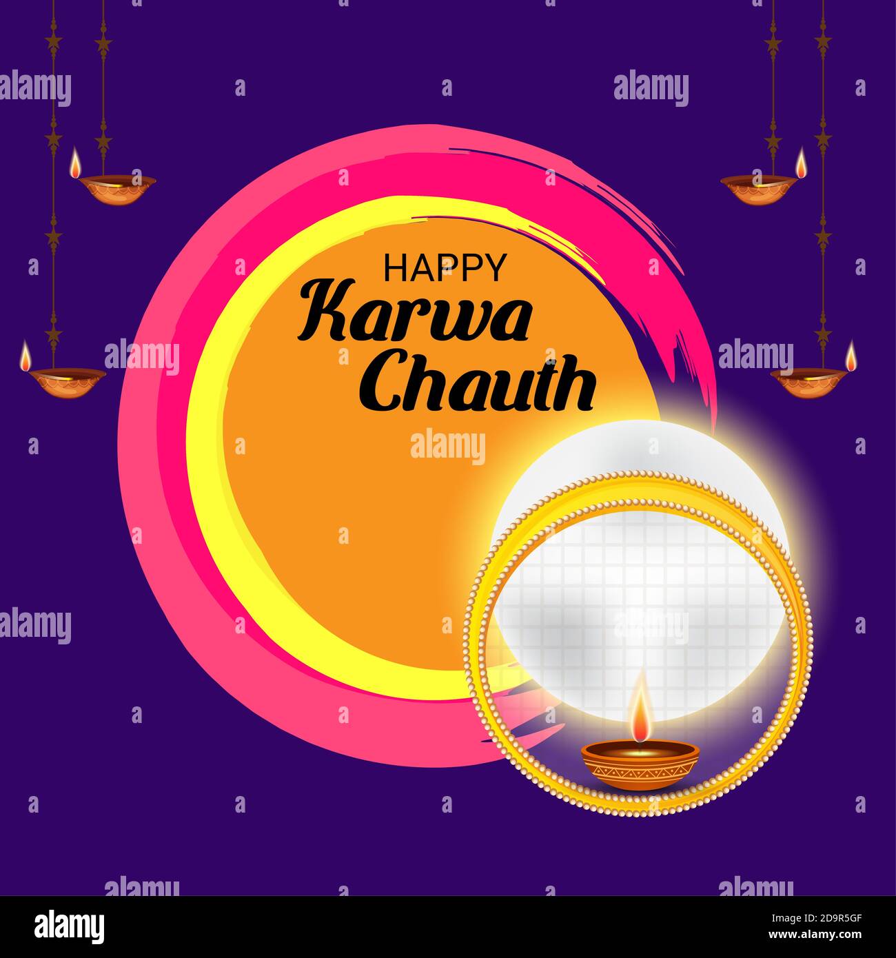 Vector illustration of a Background for indian festival of karwa chauth ...