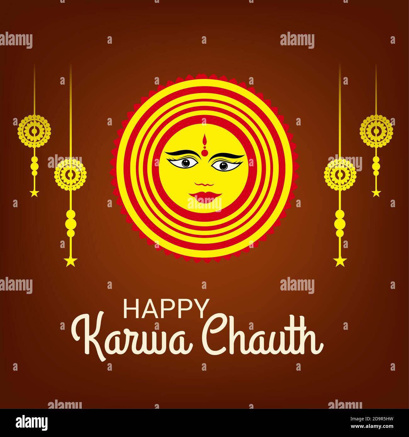 Vector illustration of a Background for indian festival of karwa chauth ...