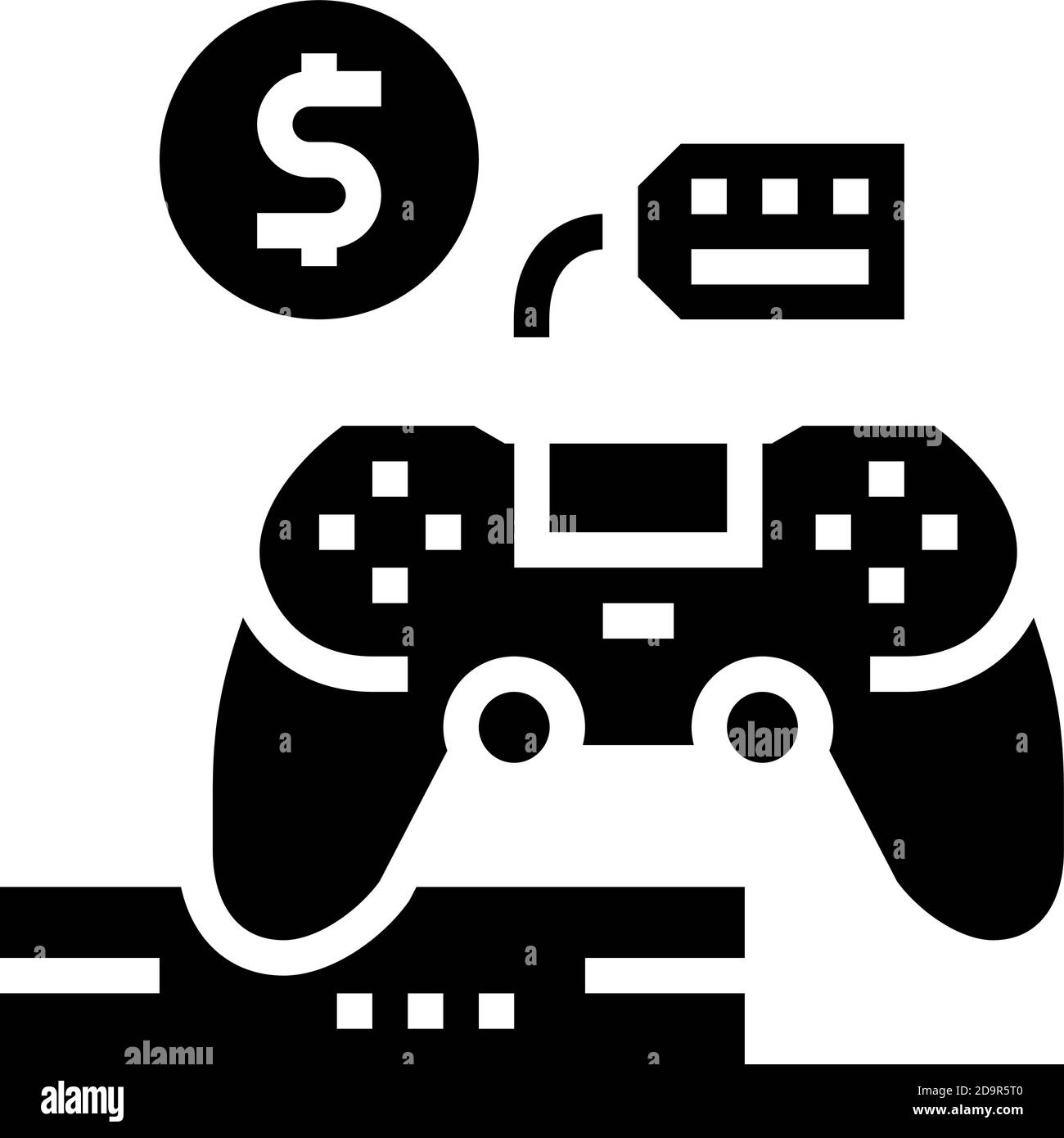 game device rental glyph icon vector illustration Stock Vector Image ...