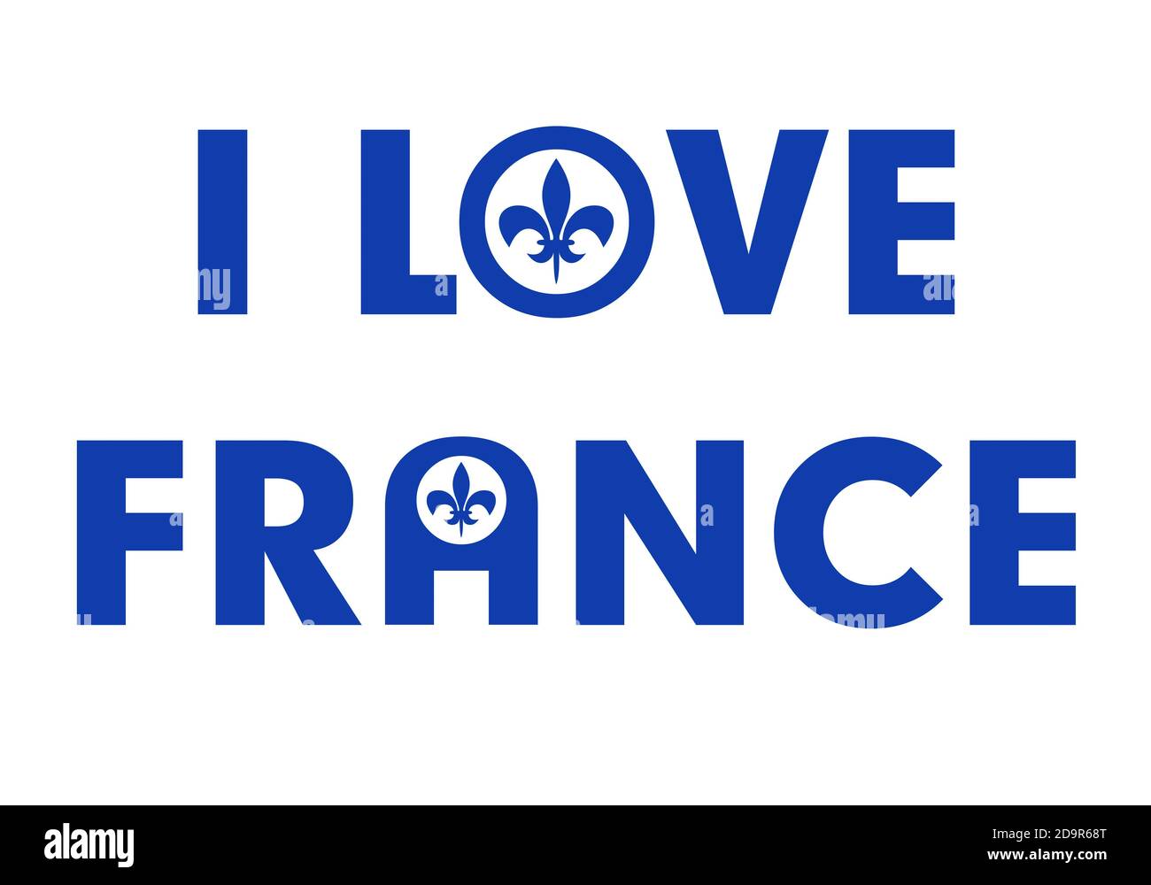 I love France illustration Stock Photo - Alamy