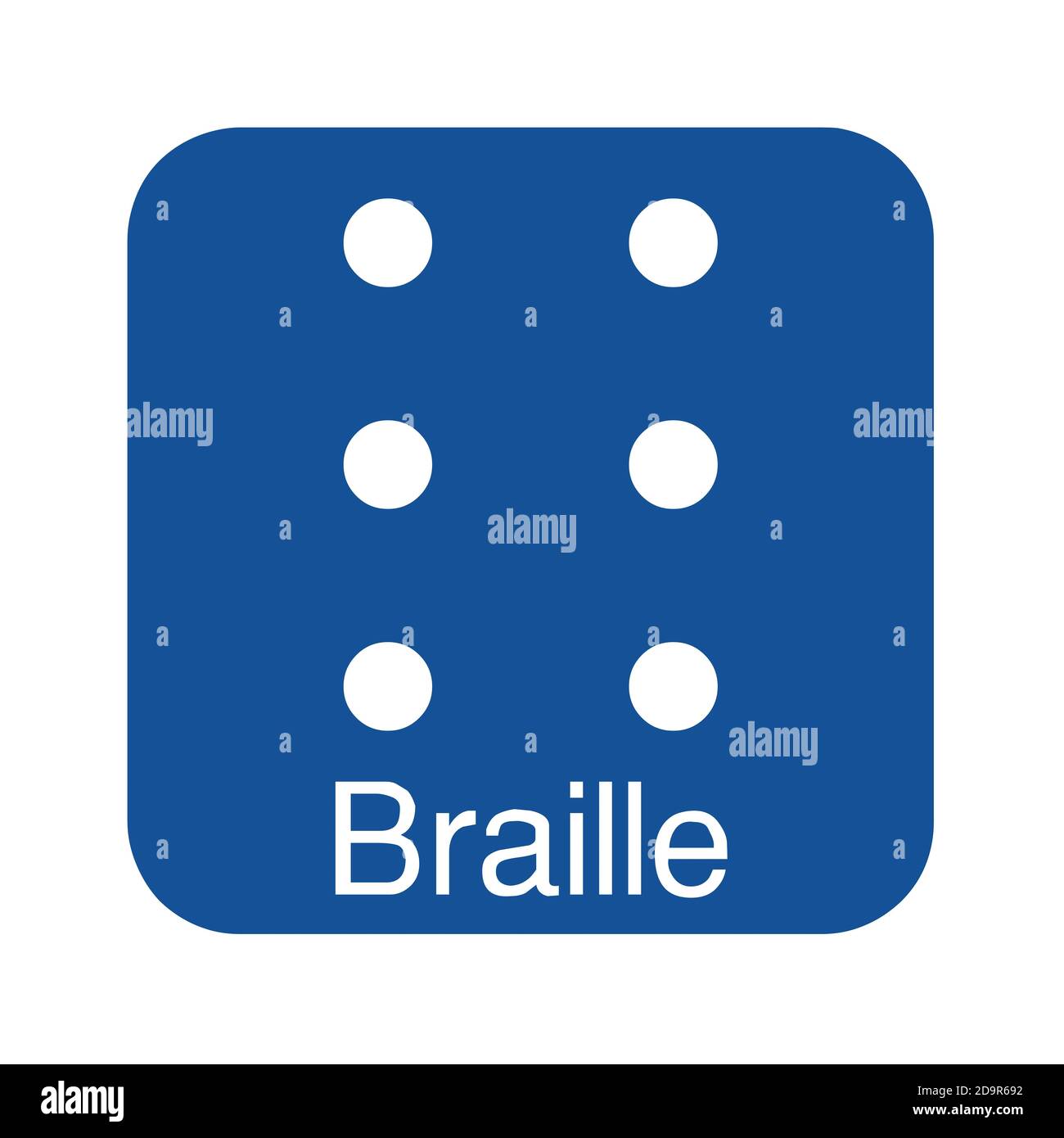 Braille symbol pictogram illustration Stock Photo - Alamy
