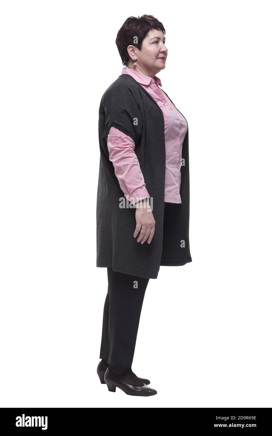 Plus size woman pointing Cut Out Stock Images & Pictures - Alamy