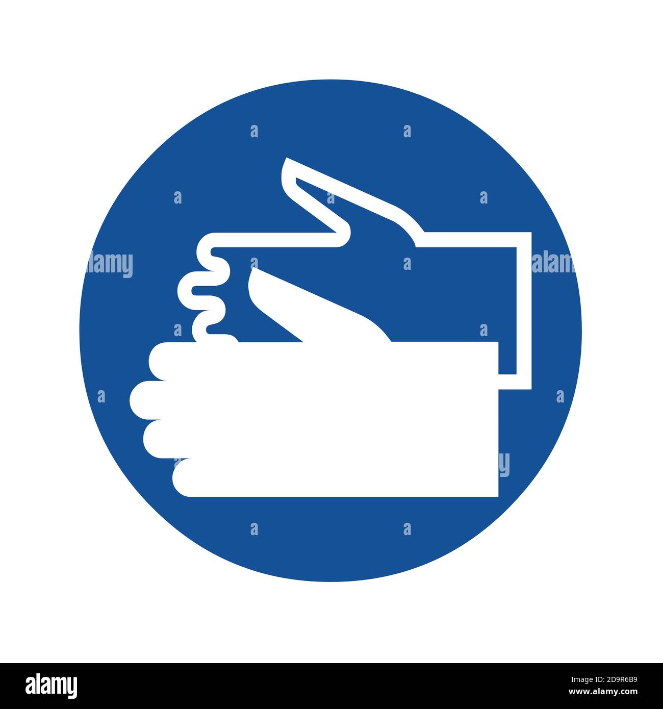 Safety sign hand protection Stock Photo - Alamy