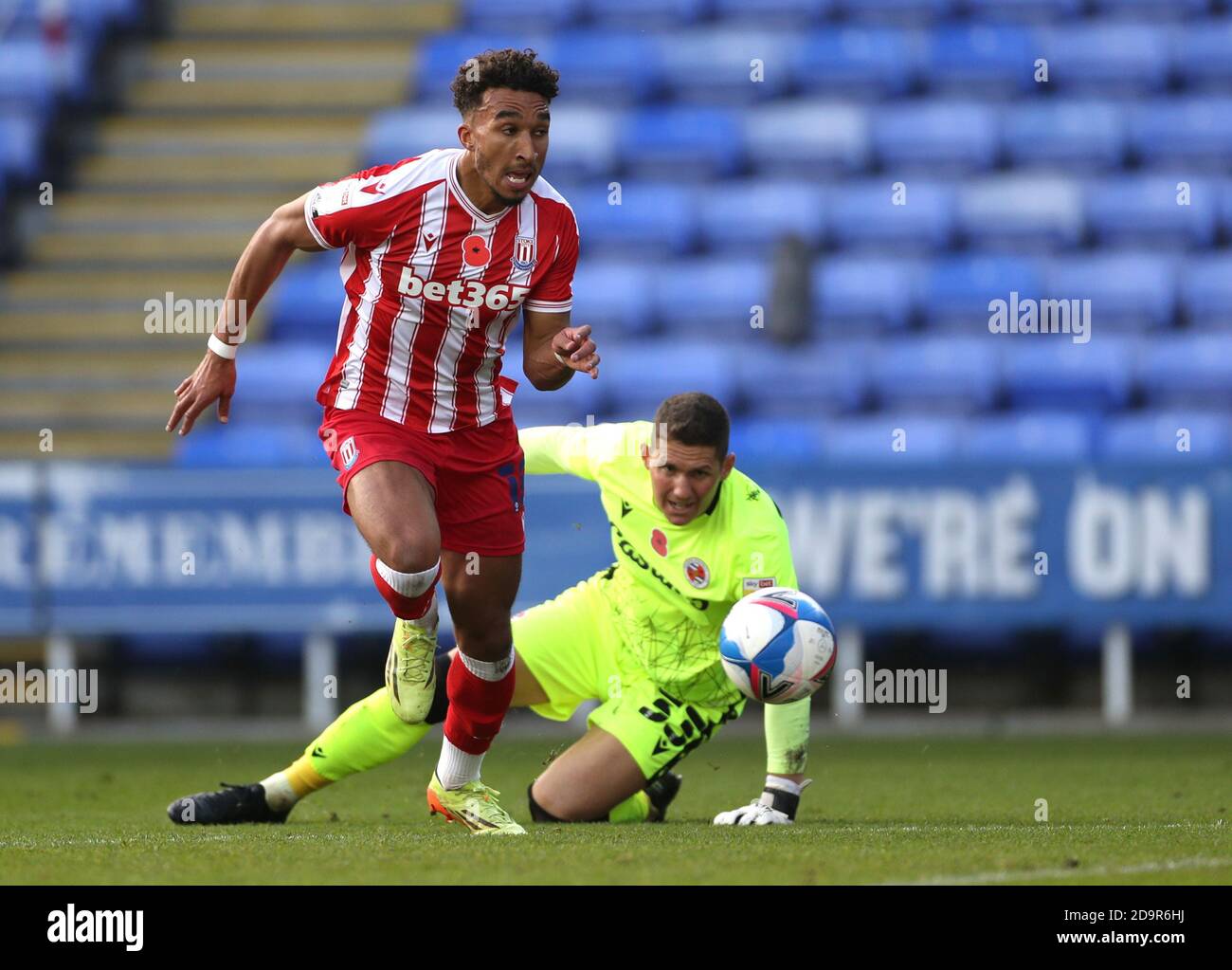 Stoke City's Jacob Brown scores his side's third goal of the game ...