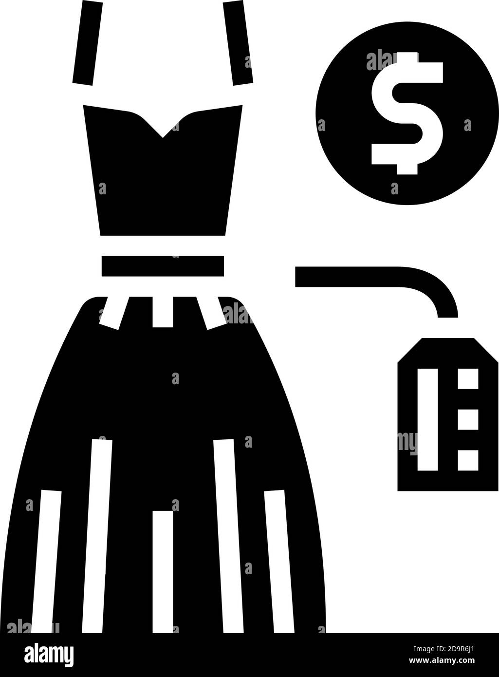 wedding dress rental glyph icon vector illustration Stock Vector Image ...