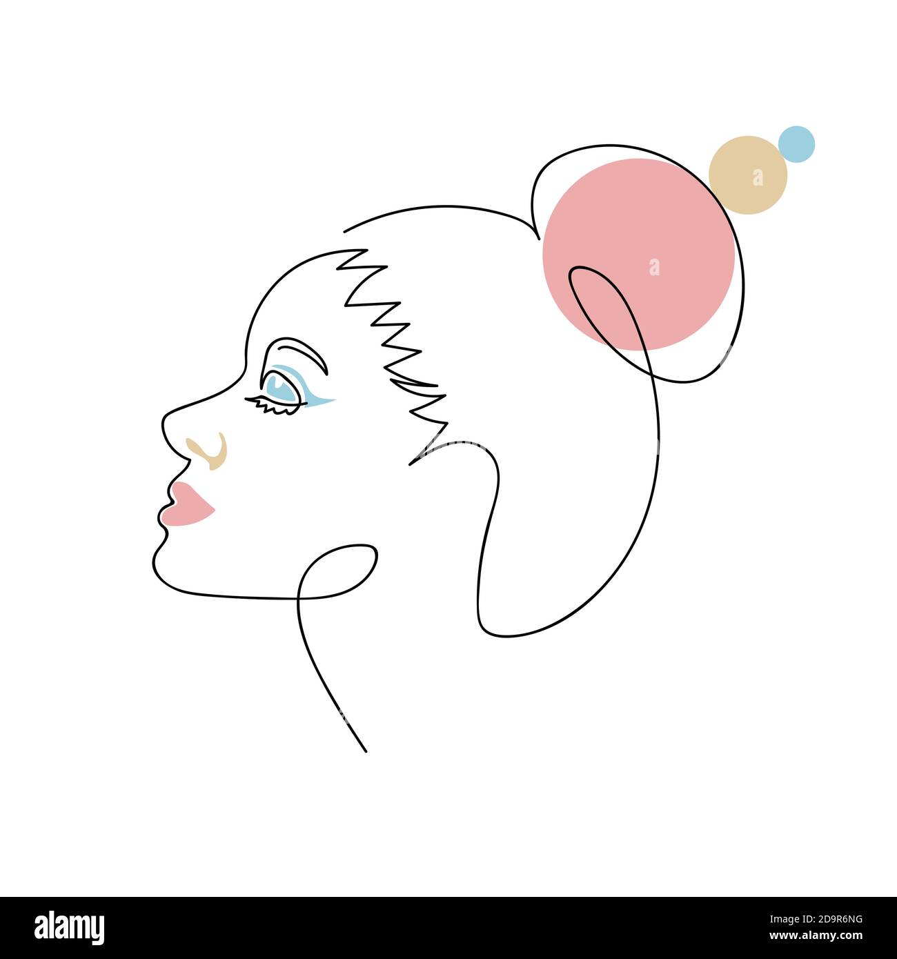 Continuous line, fashion concept, beauty minimalist design for t-shirt ...