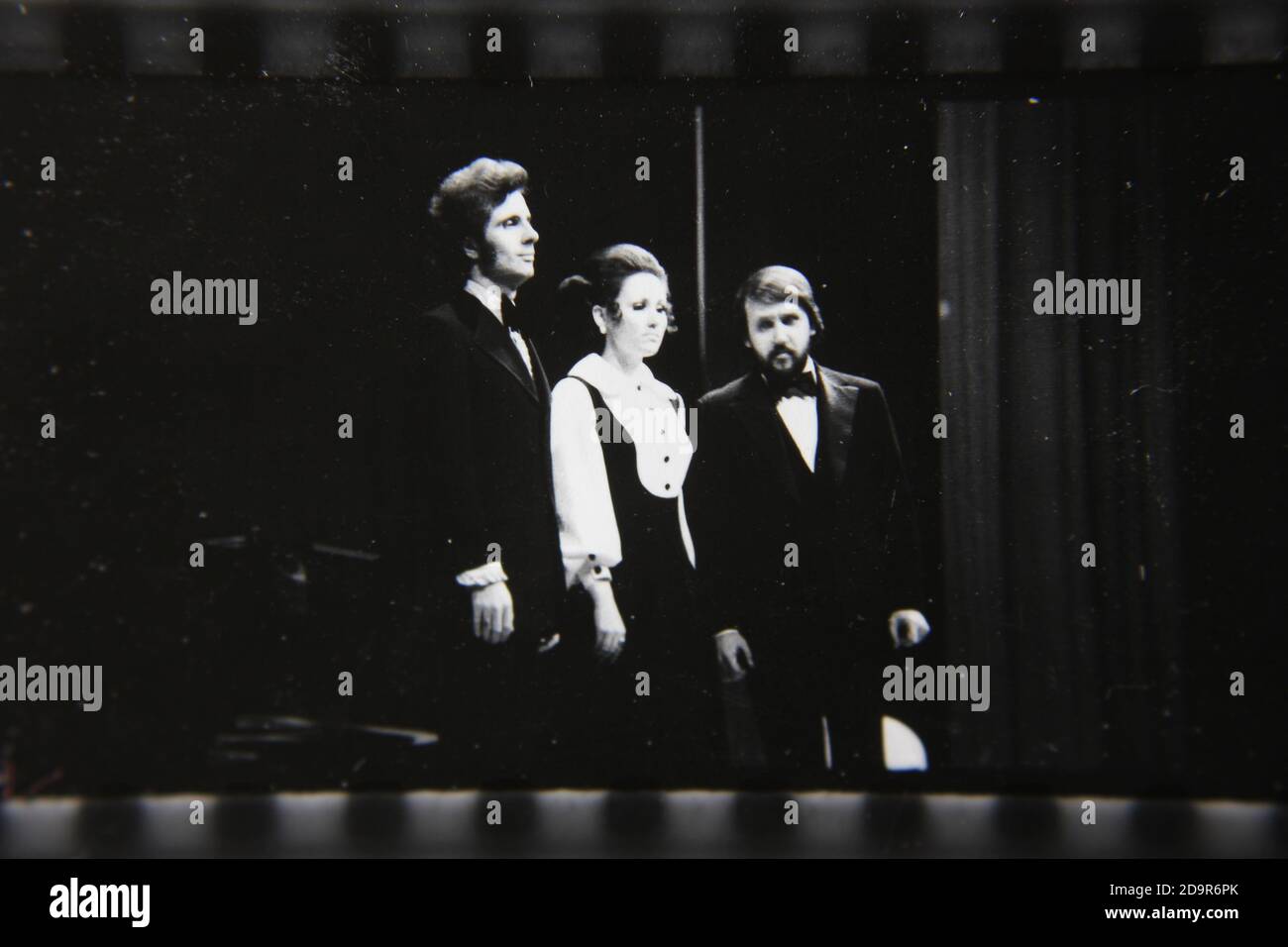 Fine 1970s vintage black and white photography of an on stage ...