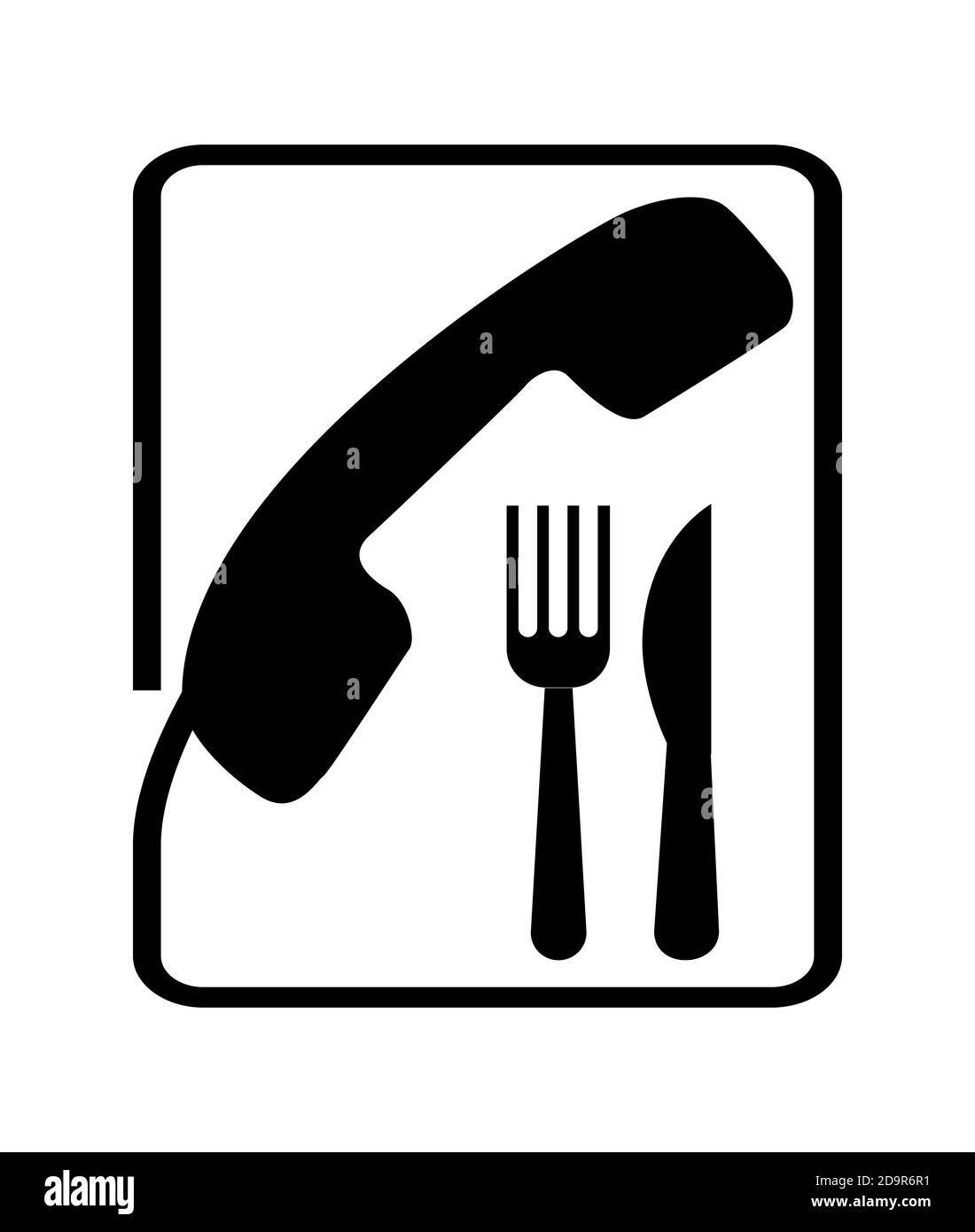 Food call line icon Stock Photo - Alamy