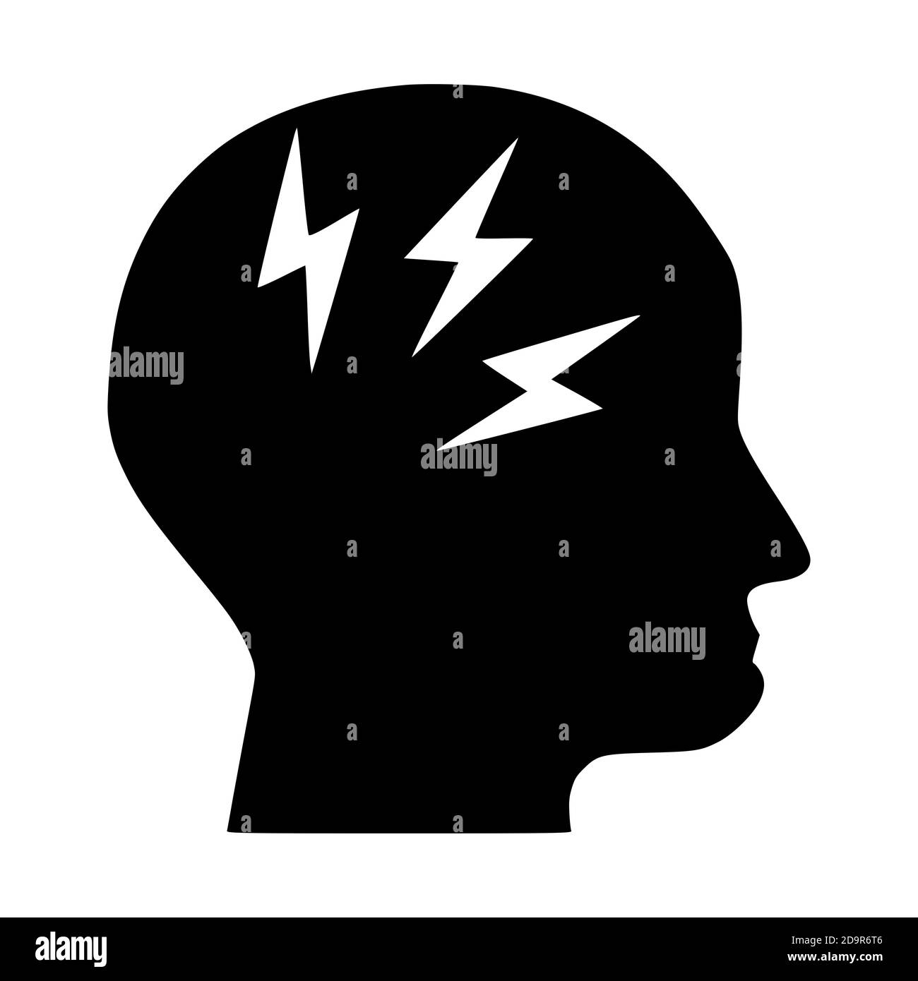 Headache symbol icon Stock Photo - Alamy